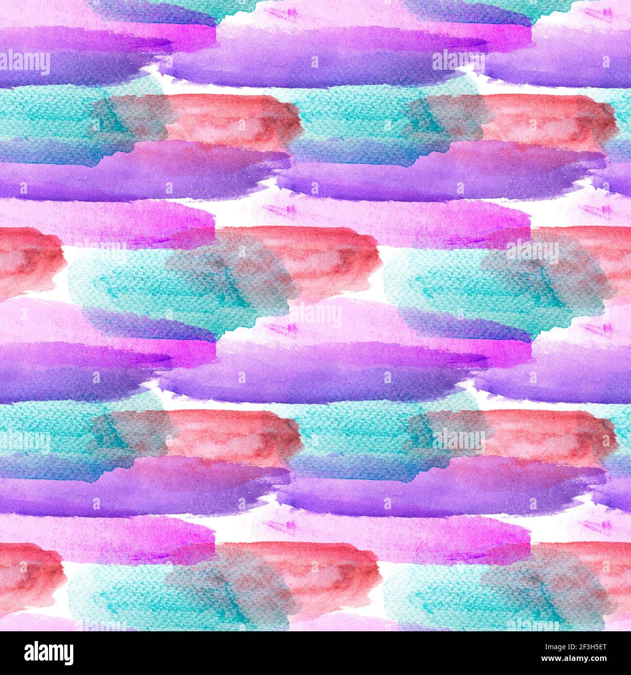 Watercolor repeat pattern with purple and blue brush strokes Stock ...