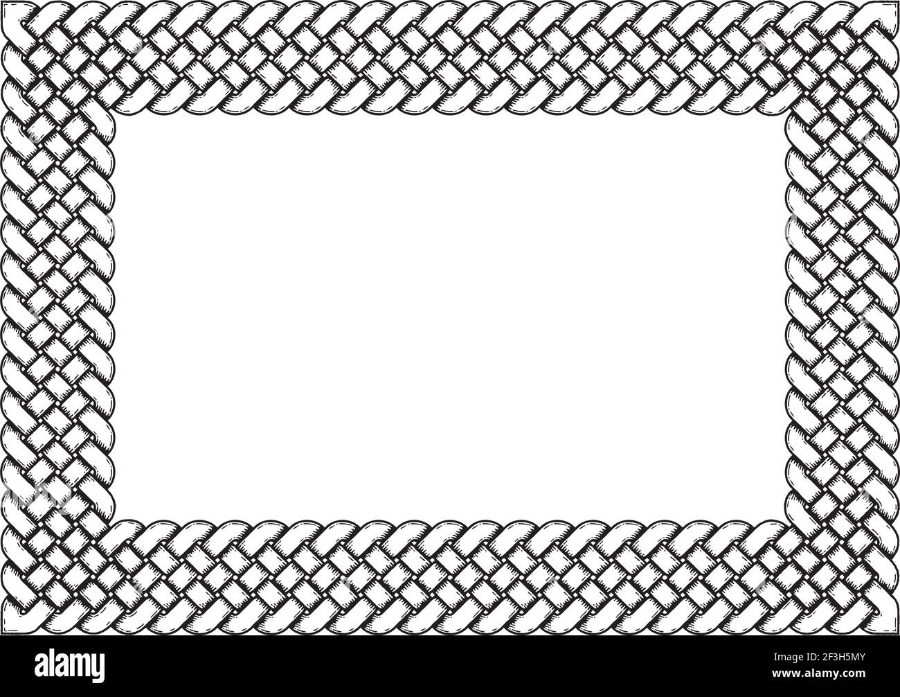 Linear border made with Celtic knots for use in designs for St. Patrick ...