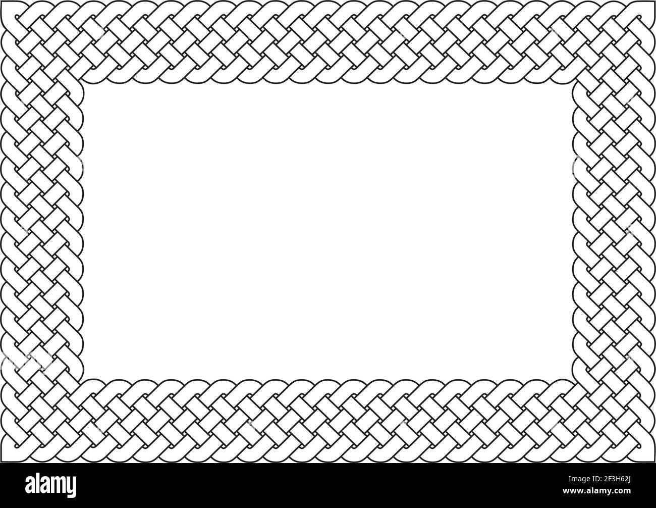 Linear border made with Celtic knots for use in designs for St. Patrick ...