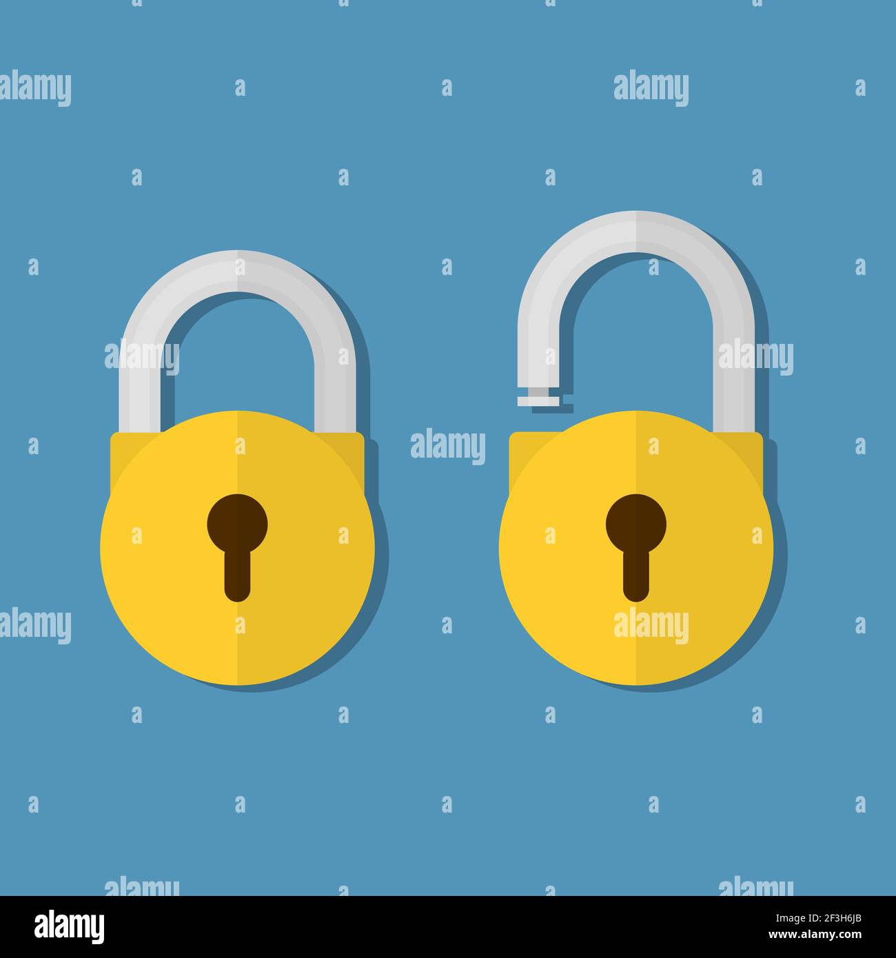 Lock open and closed Stock Vector Image & Art - Alamy