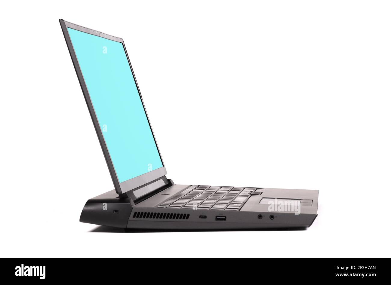 Modern black laptop, isolated on white background Stock Photo - Alamy Modern black laptop, isolated on white background Stock Photo - Alamy