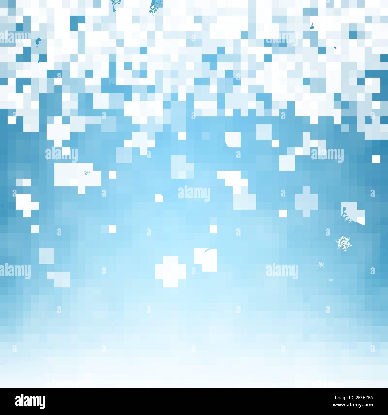 Flying snowflakes on blue background Stock Vector Image & Art - Alamy