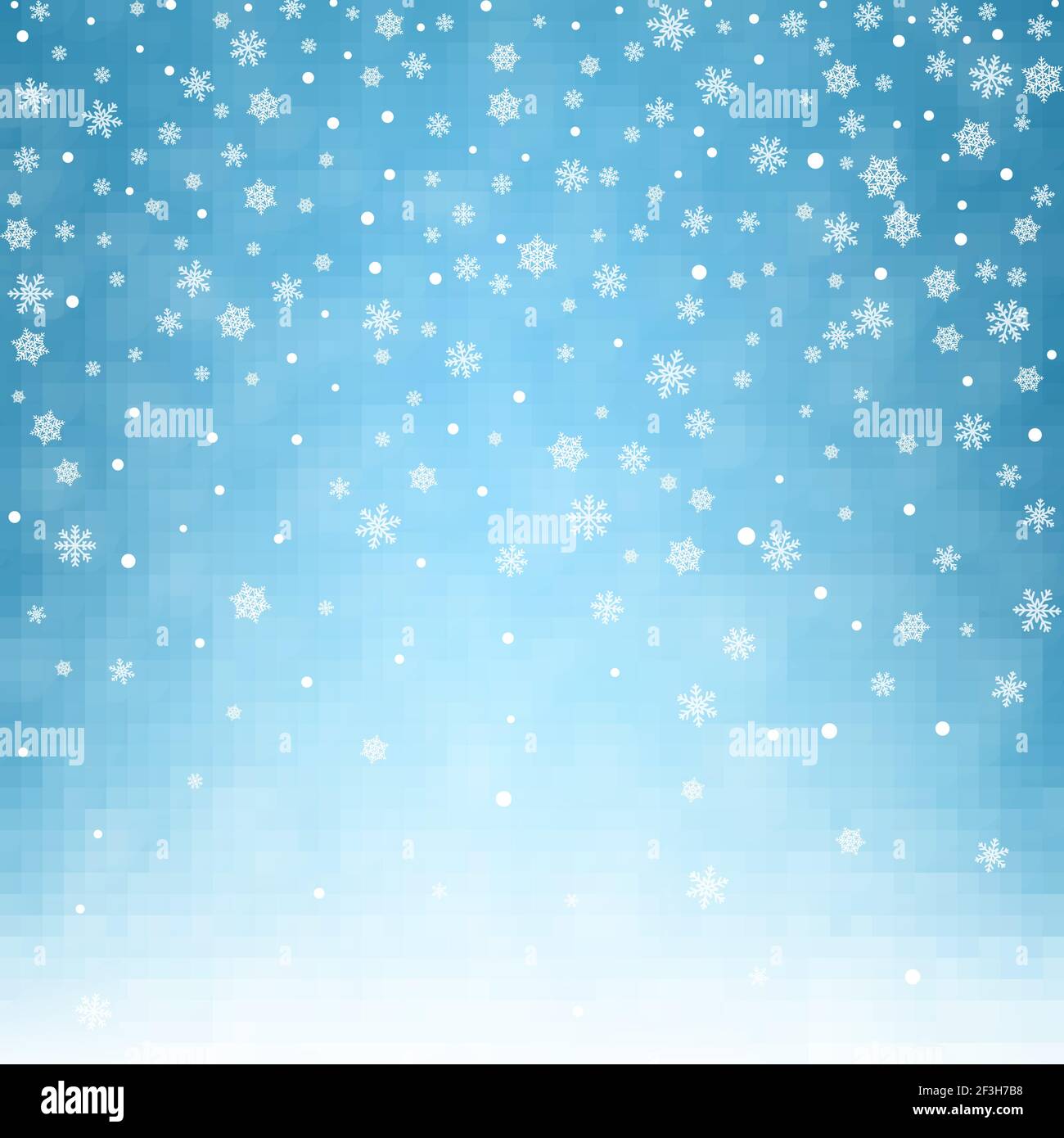 Flying snowflakes on blue background Stock Vector Image & Art - Alamy