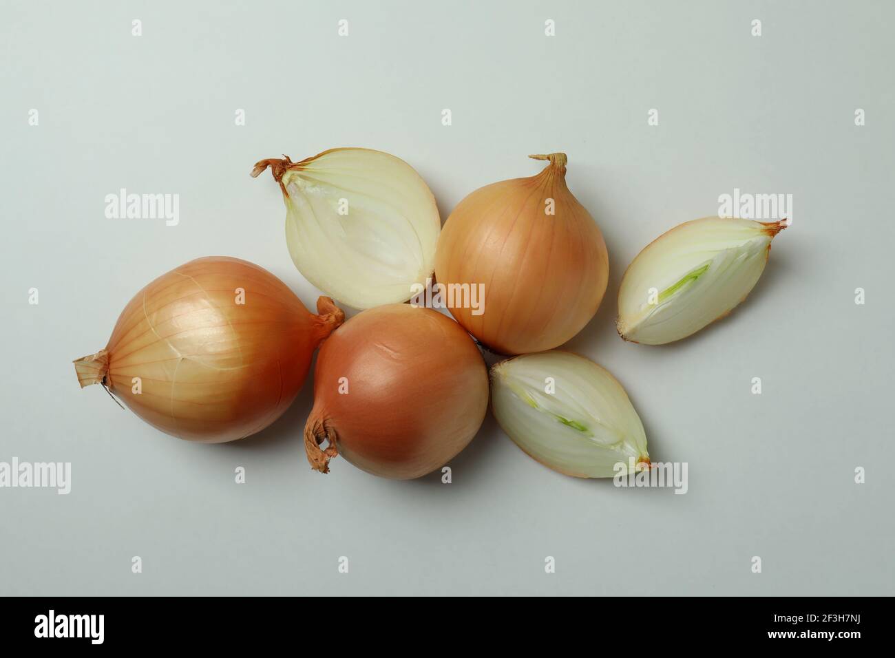 Group of fresh ripe onion, top view Stock Photo - Alamy