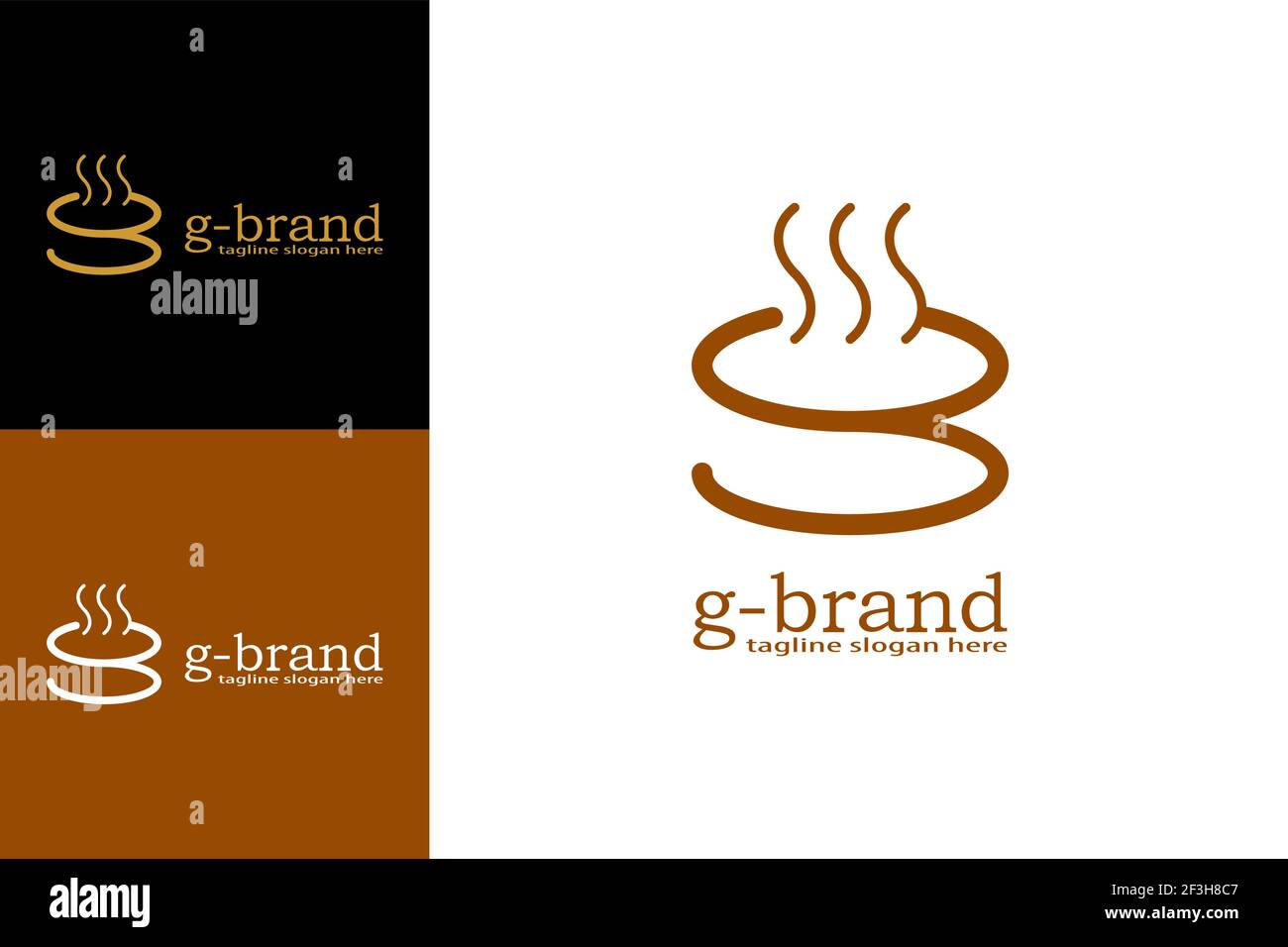 Warm food or drink logo. With the design concept of a cup or bowl in ...