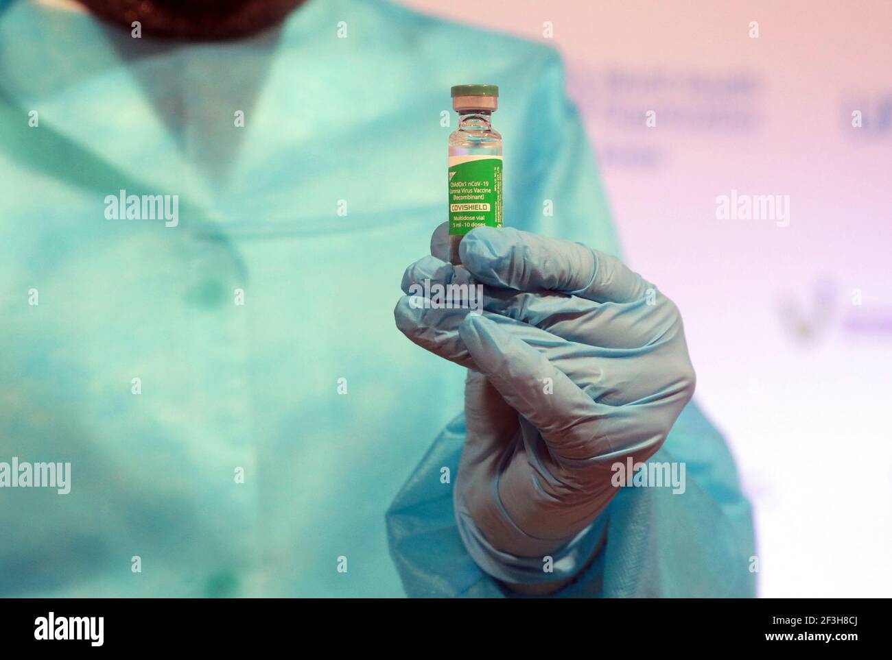 Non Exclusive: KYIV, UKRAINE - MARCH 16, 2021 - A healthcare worker ...