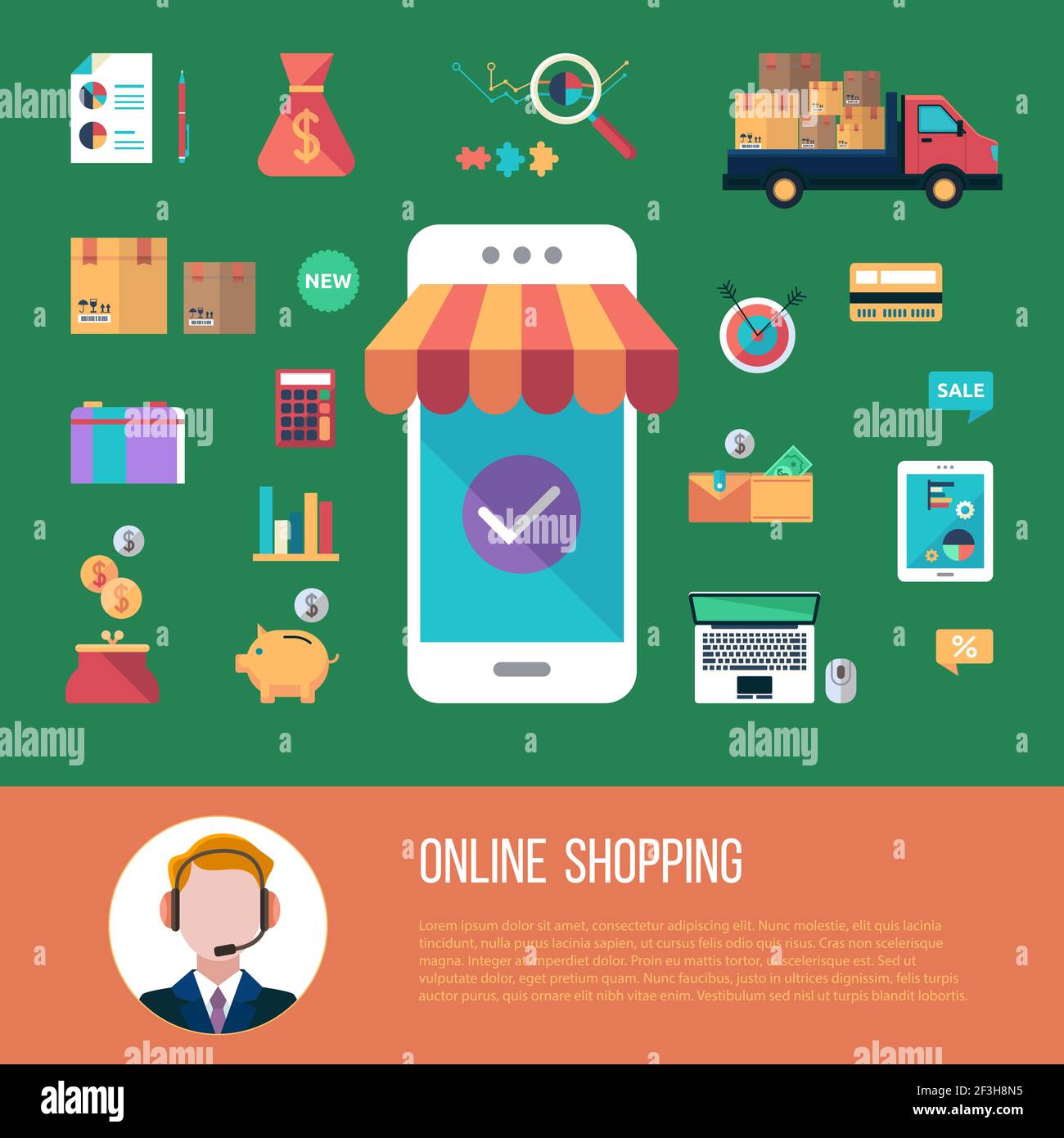 Online shopping Stock Vector Images - Alamy