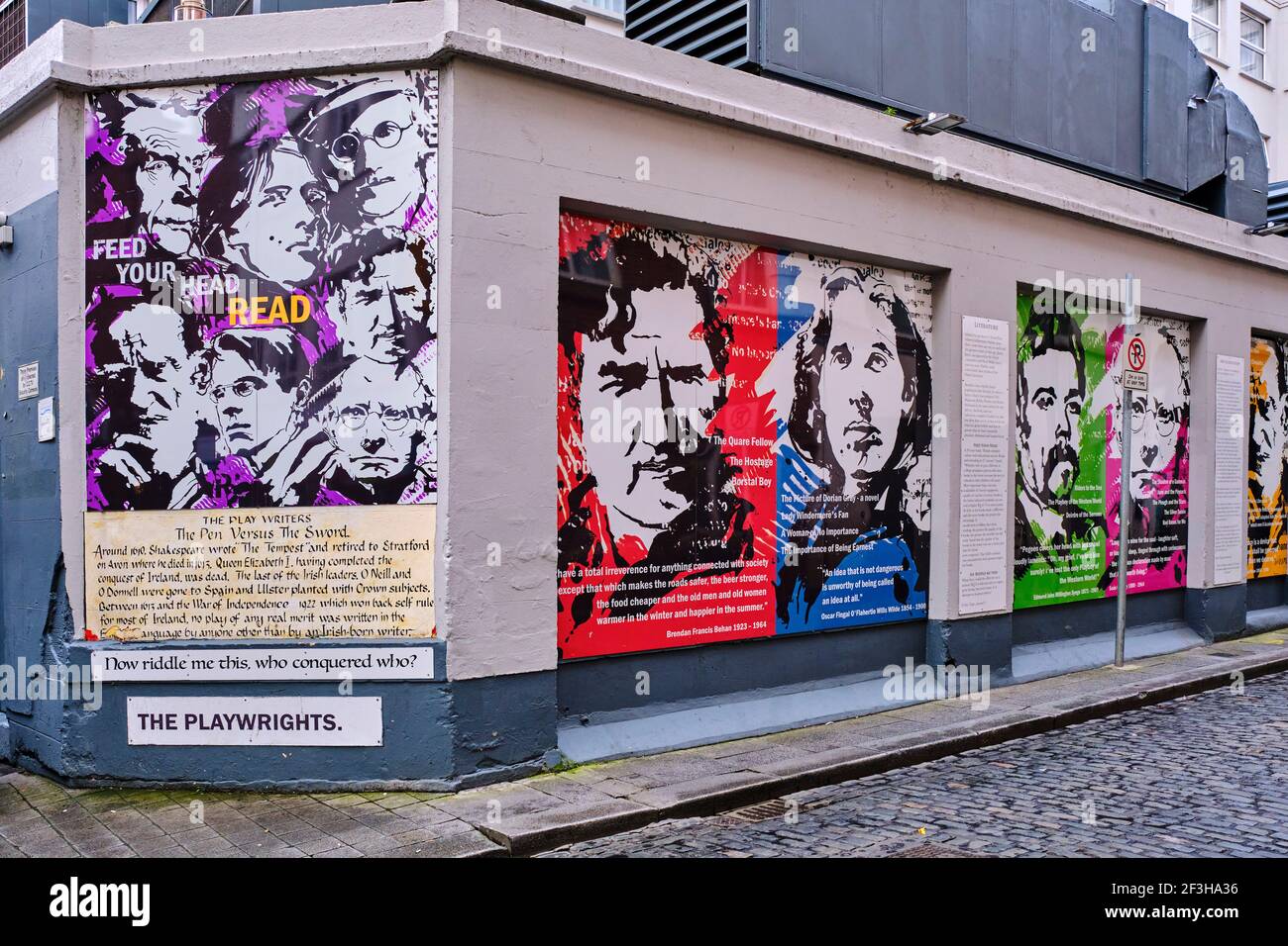 Republic of Ireland; Dublin, murals on price's line and Adair line ...