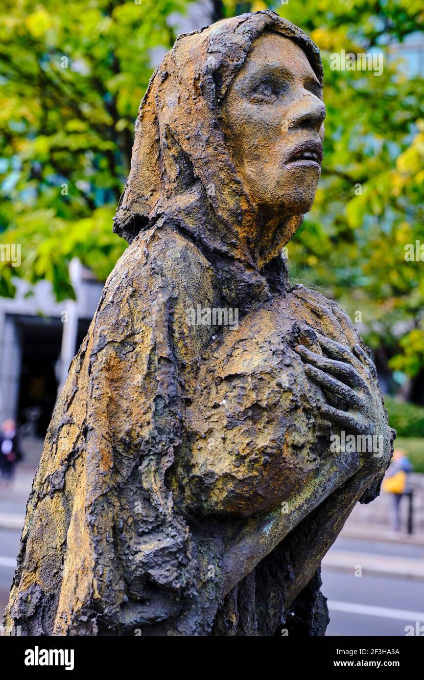 Republic of Ireland, Dublin, Famine Monument commemorating the great ...