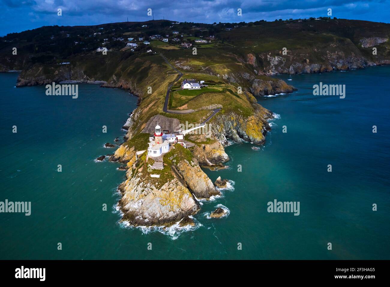 Republic of Ireland; Dublin, View of The Baily Lighthouse on the Howth ...