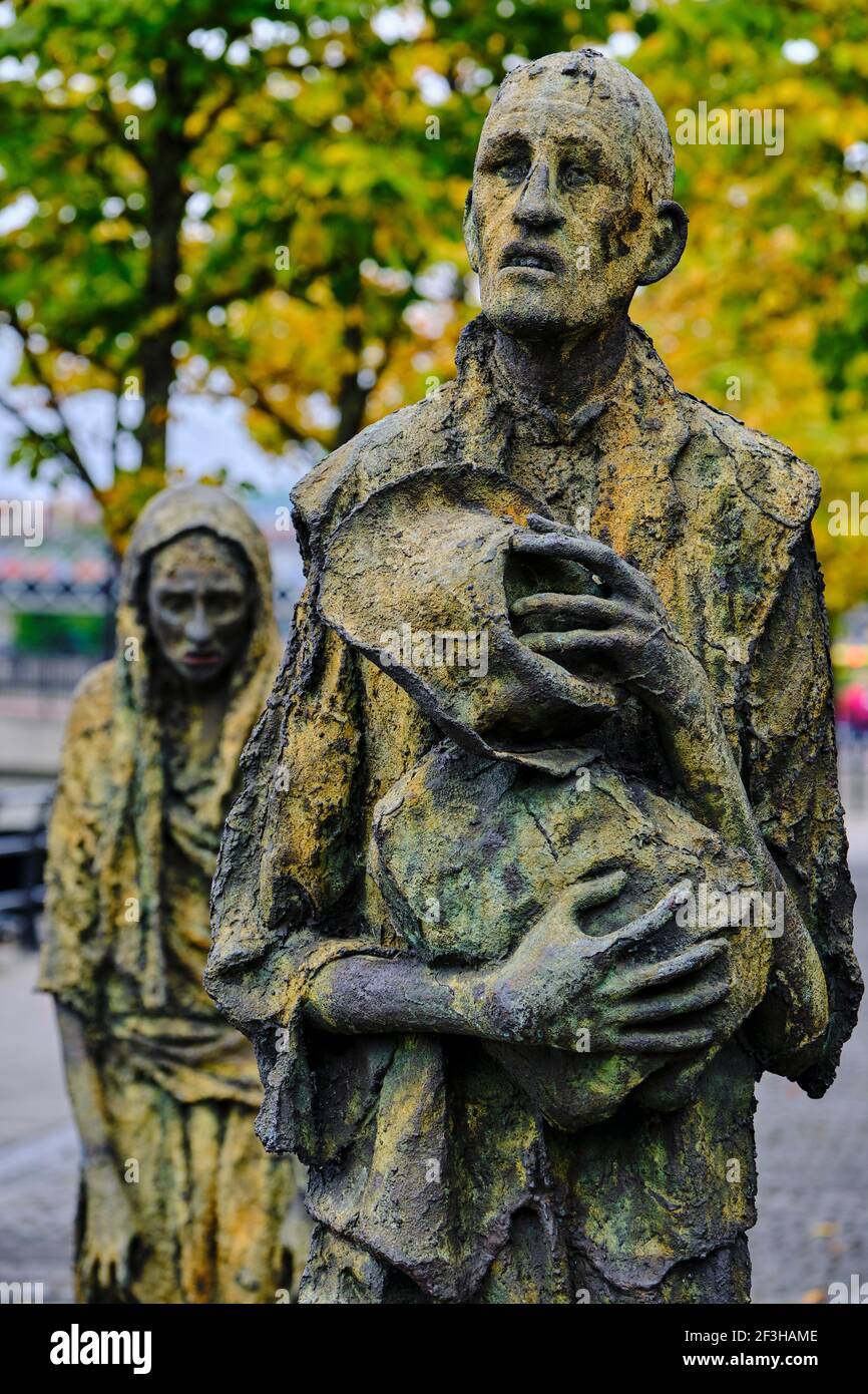 Republic of Ireland, Dublin, Famine Monument commemorating the great ...