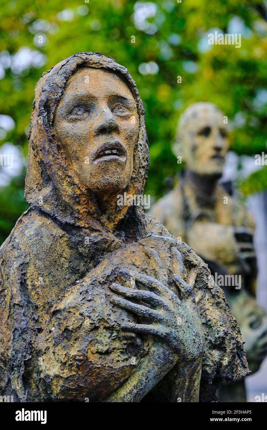 Republic of Ireland, Dublin, Famine Monument commemorating the great ...