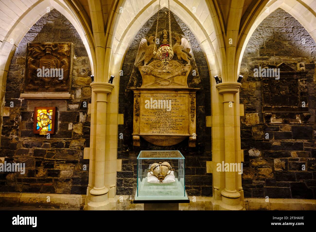 Republic of Ireland; Dublin, interior of Christ Church Cathedral, Holy ...