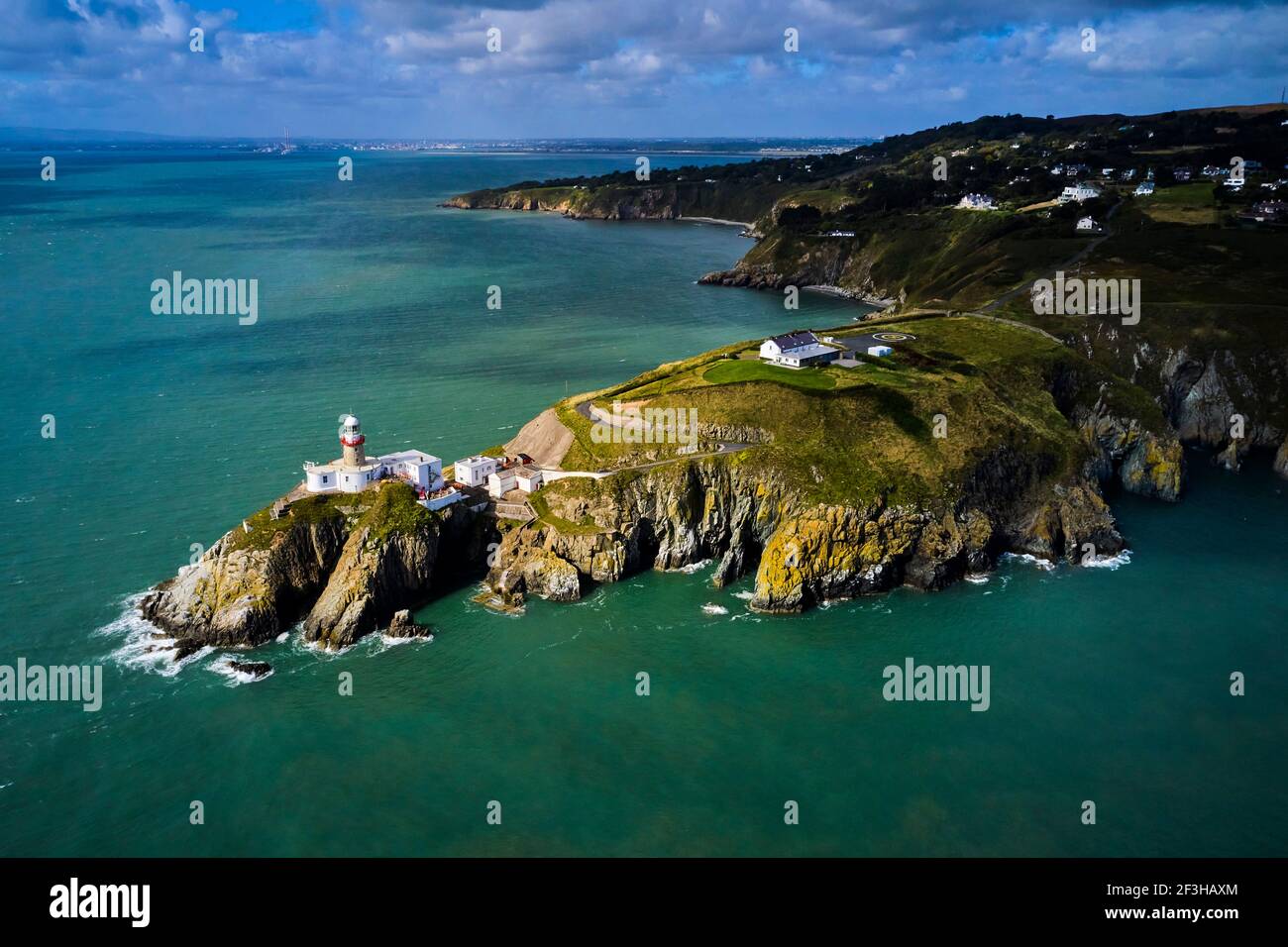 Republic of Ireland; Dublin, View of The Baily Lighthouse on the Howth ...