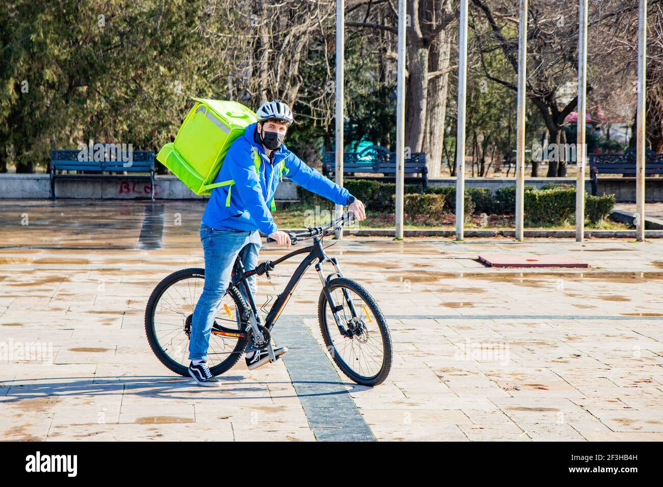 Indian bike delivery boy hi-res stock photography and images - Alamy