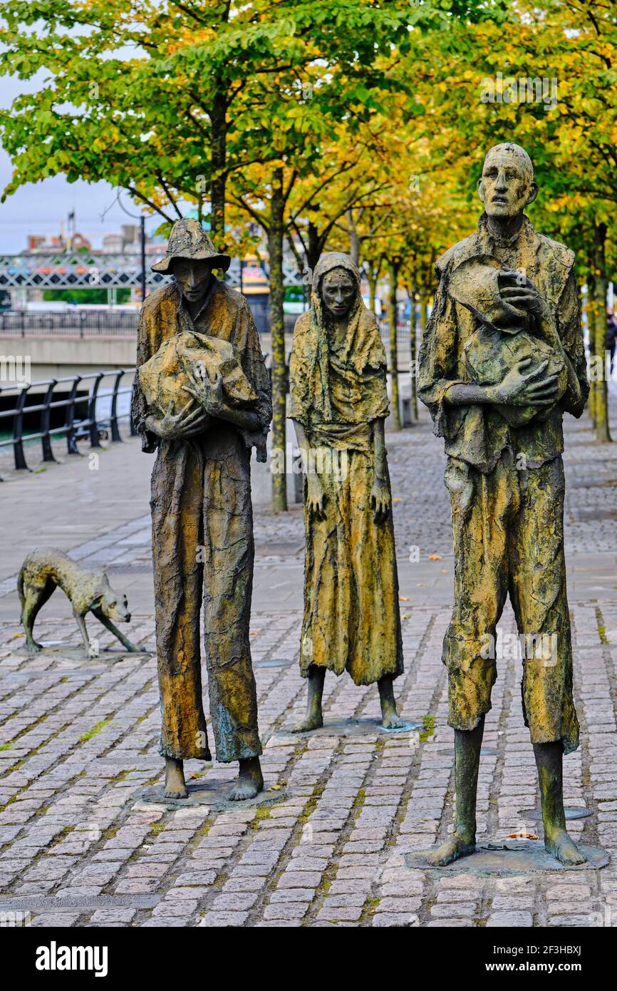 Republic of Ireland, Dublin, Famine Monument commemorating the great ...