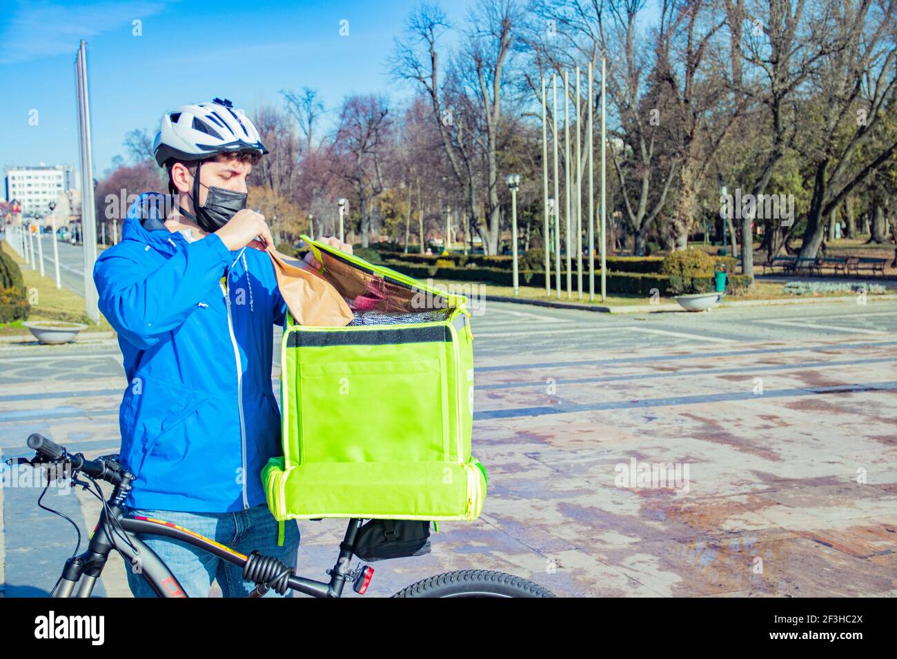 Indian bike delivery boy hi-res stock photography and images - Alamy