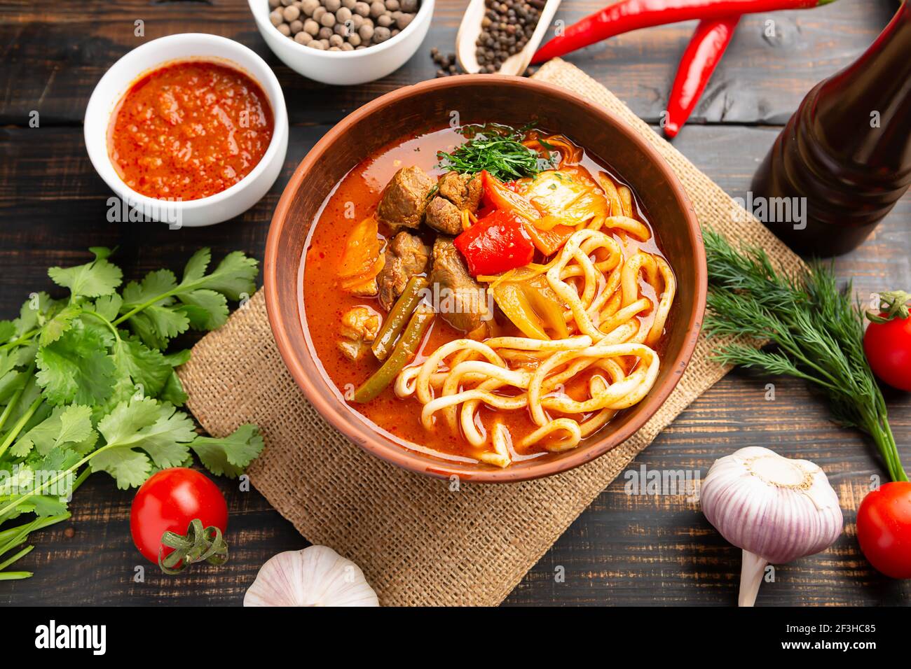 Lagman soup hi-res stock photography and images - Alamy