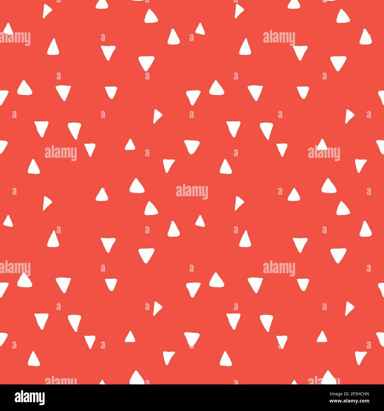Playful Doodle Red and White Geometric Vector Seamless Pattern with ...