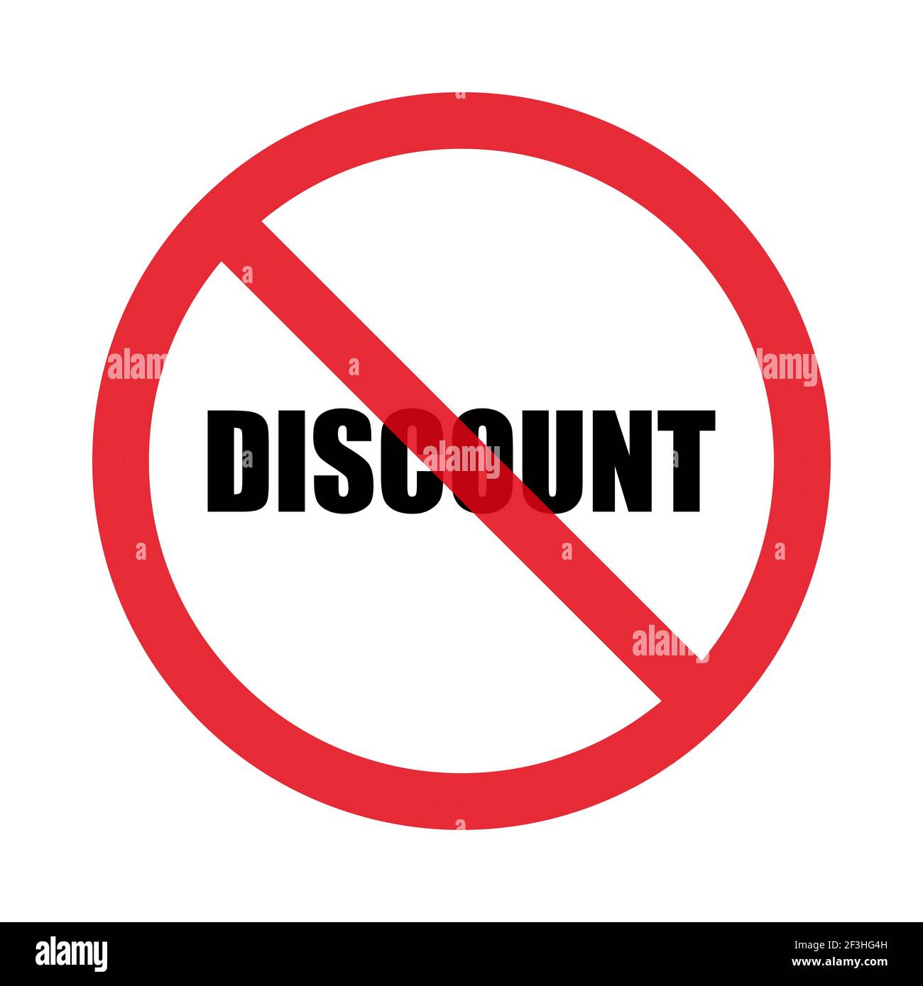 No used discount text sign. Isolated on white background. Flat style ...