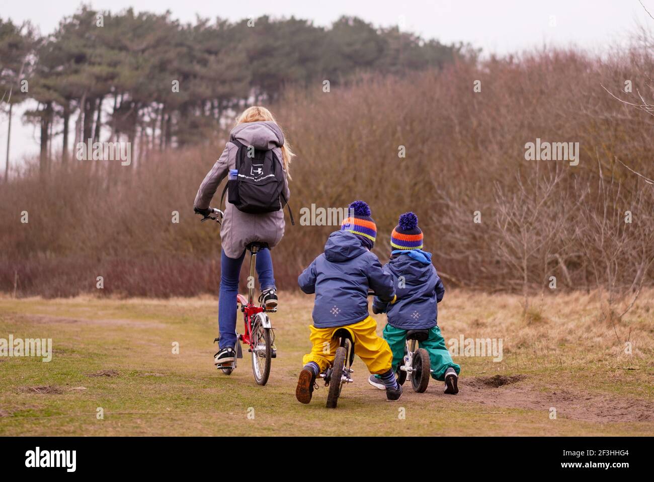 Family bike ride Stock Photo - Alamy