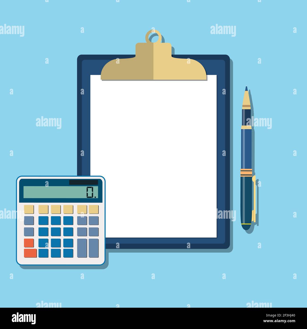 Clean sheet of paper for calculations Stock Vector Image & Art - Alamy
