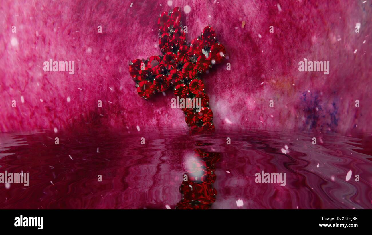 Cross jesus reflecting in hi-res stock photography and images - Alamy