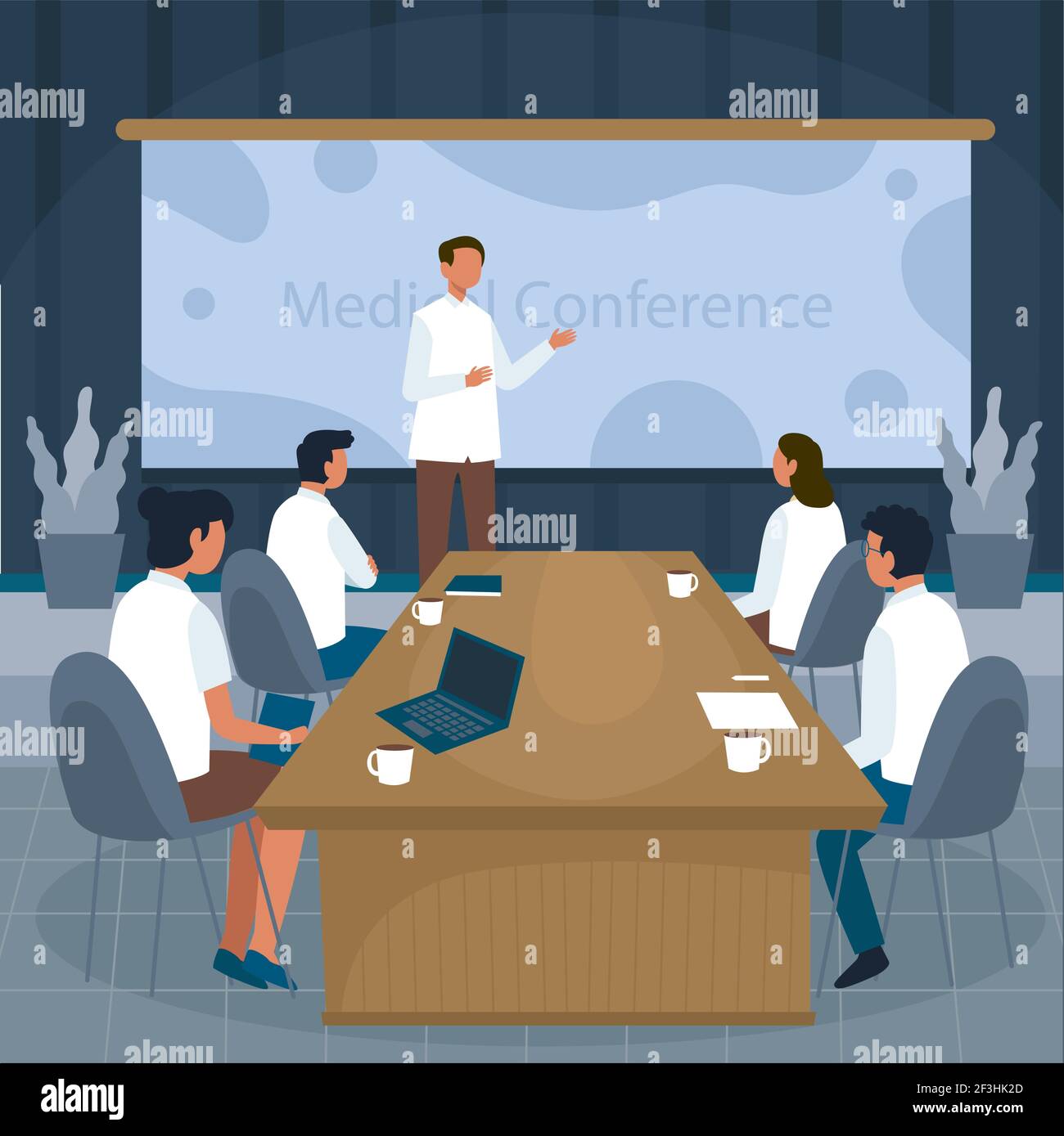 Flat medical conference Vector illustration Stock Vector Image & Art ...