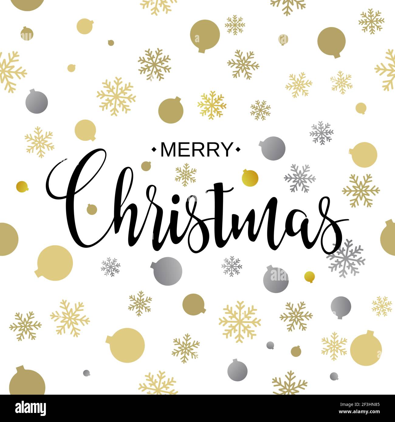 Merry Christmas gold glittering lettering design Stock Vector Image ...