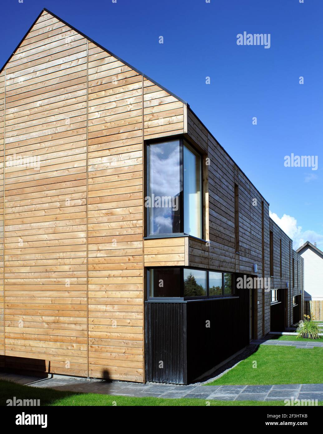 Scotland's Housing Expo. The Passive House. Looking from the gable end ...