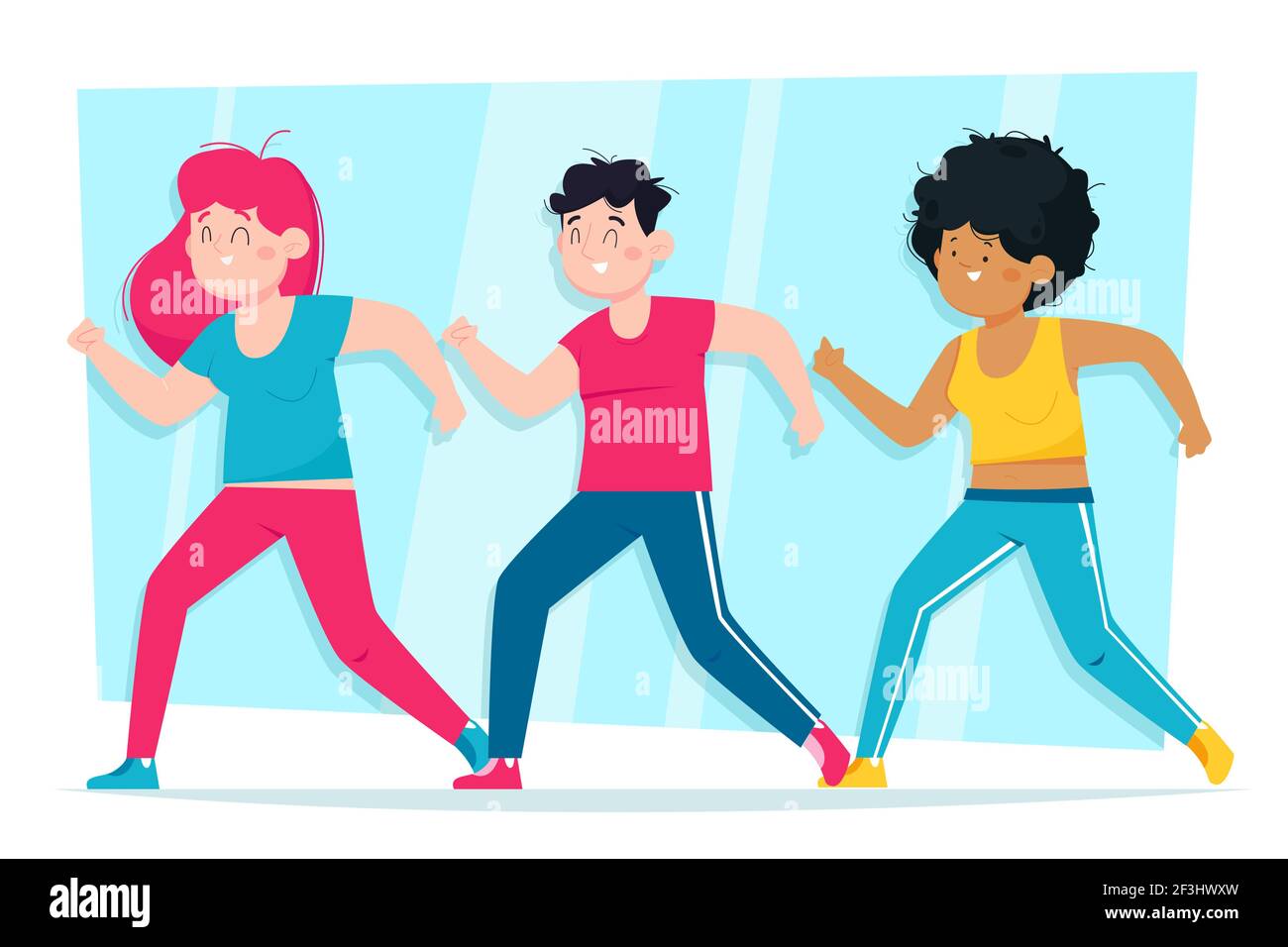 Group dance class Cut Out Stock Images & Pictures - Alamy