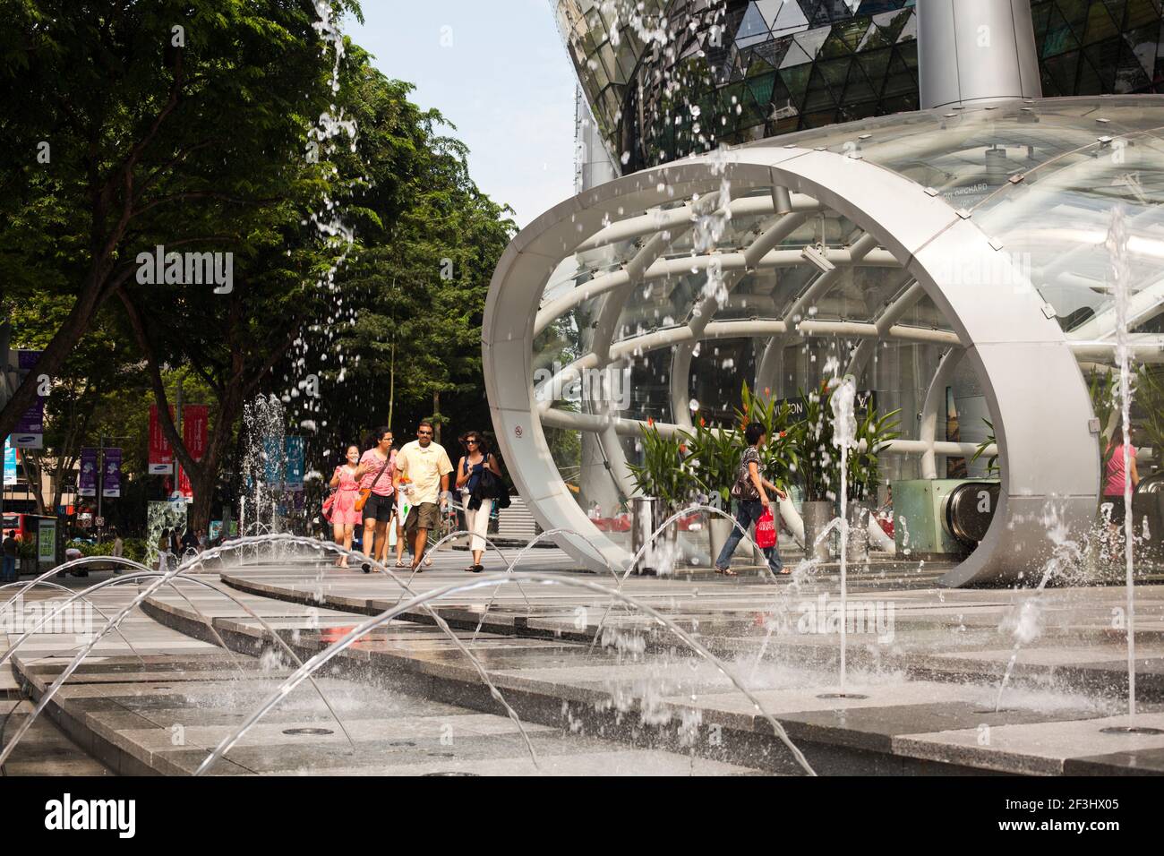 Street level entrance to MRT and ION Orchard shopping mall by Benoy and ...