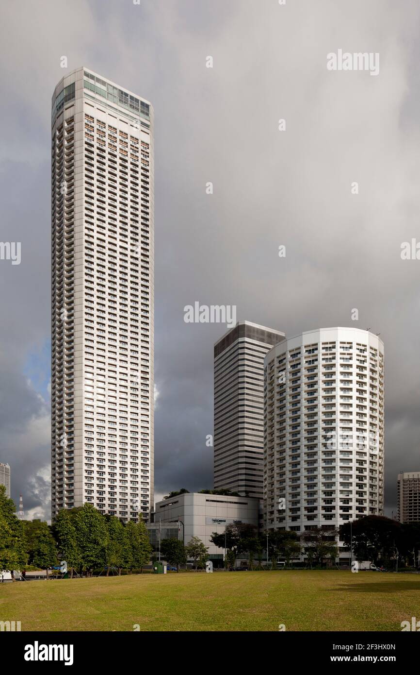 The Raffles City hotel, office and shopping complex was designed by I ...