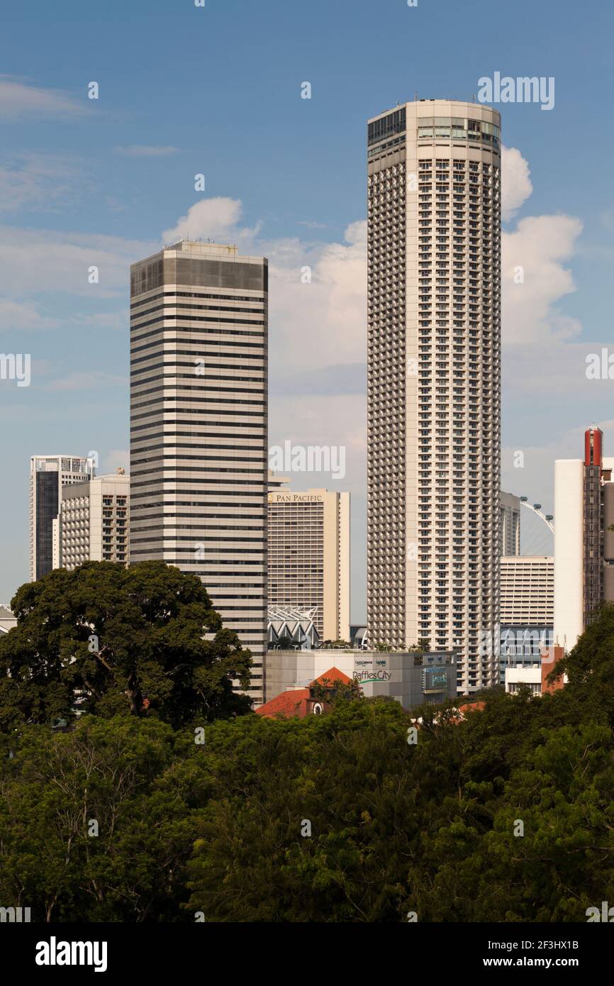 The Raffles City hotel, office and shopping complex was designed by I ...