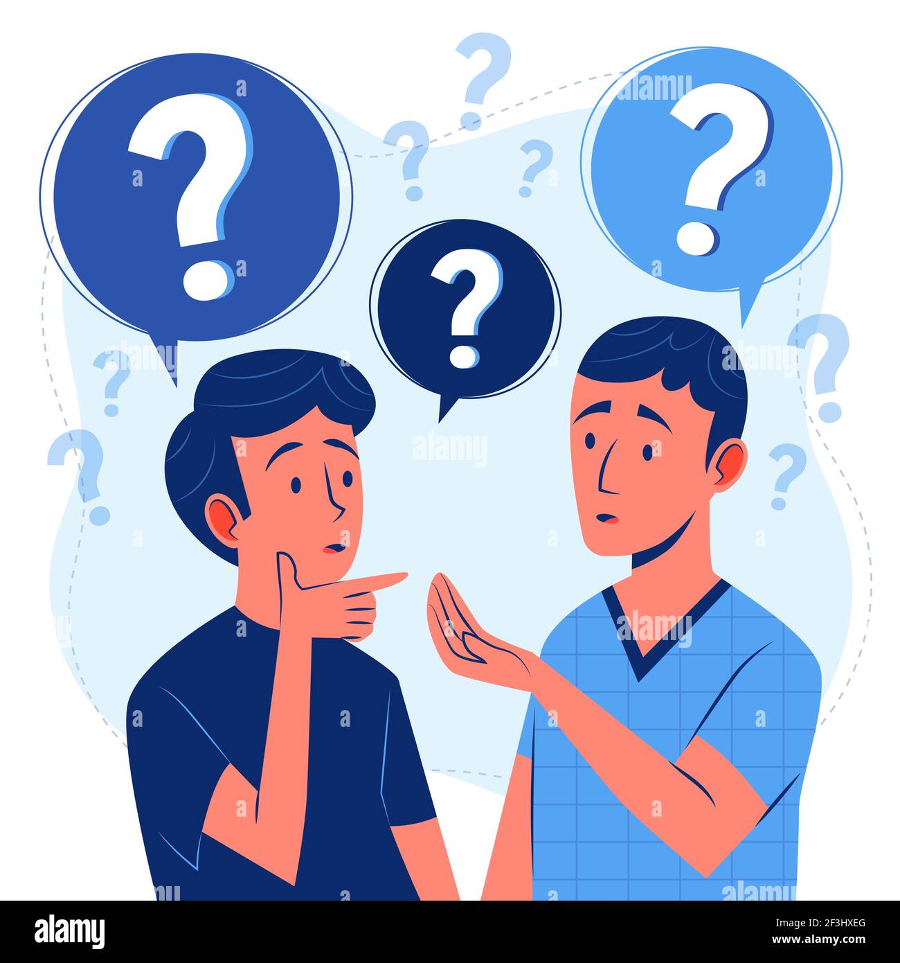 Organic flat people asking questions Vector illustration Stock Vector ...
