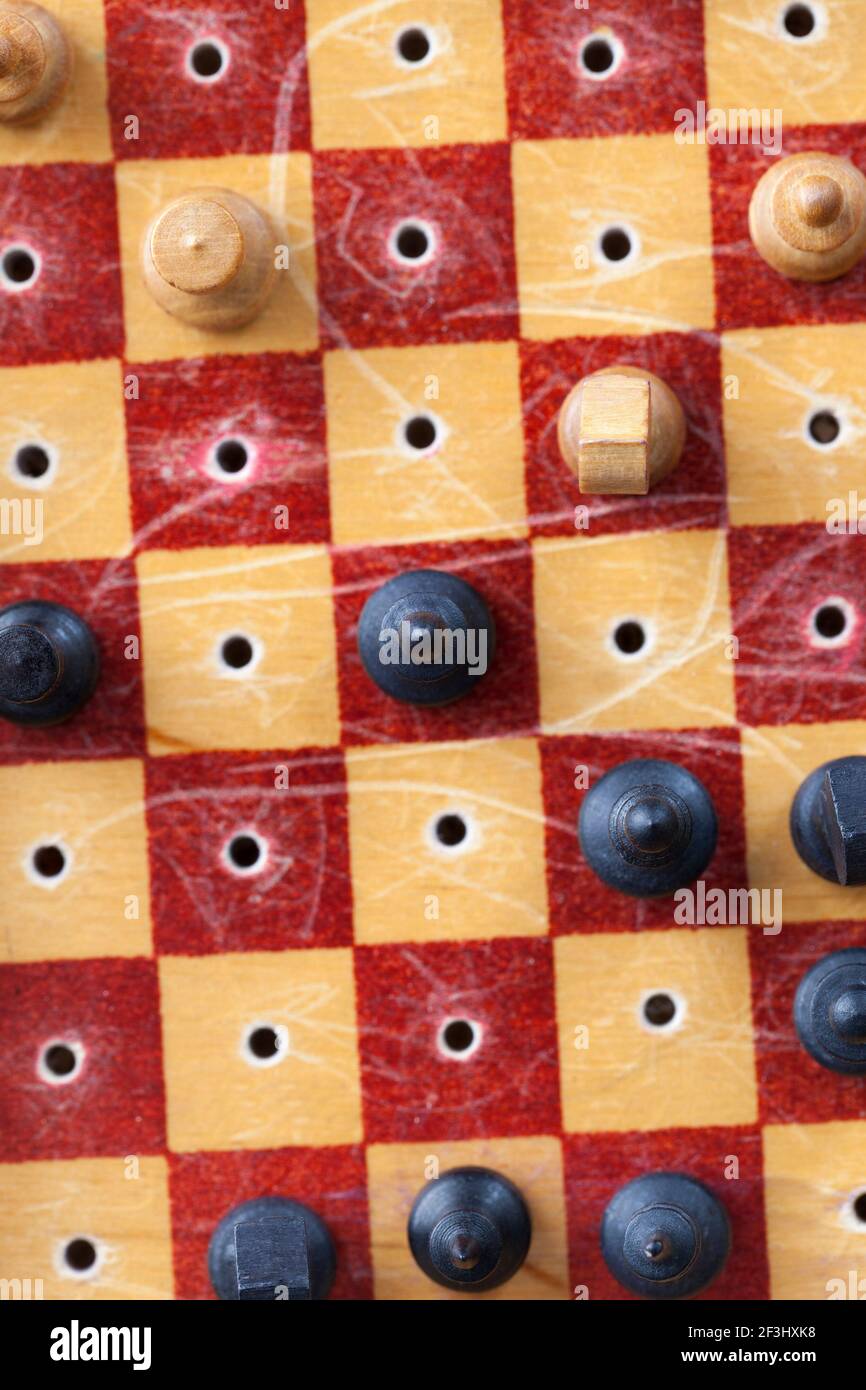 Old wooden chess Stock Photo - Alamy