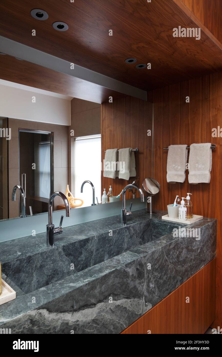 Double basin (angle shot) lights off | Architect: MAP Projects | Stock ...