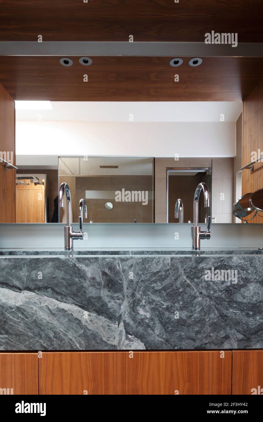 Twin trough basin (straight on) | Architect: MAP Projects | Stock Photo ...