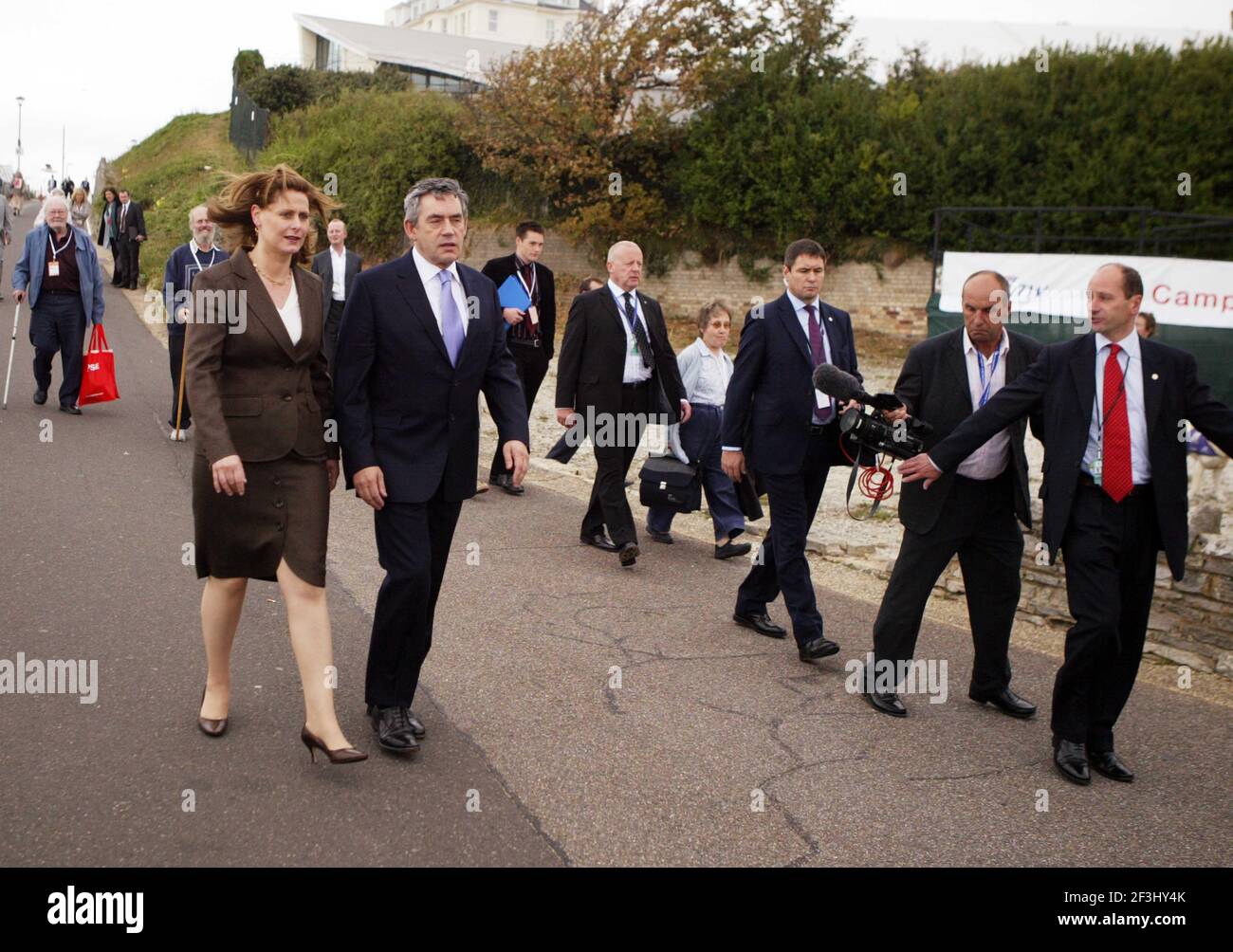 Gordon and Sarah Brown in Bournemouth on the opening day of the Labour ...