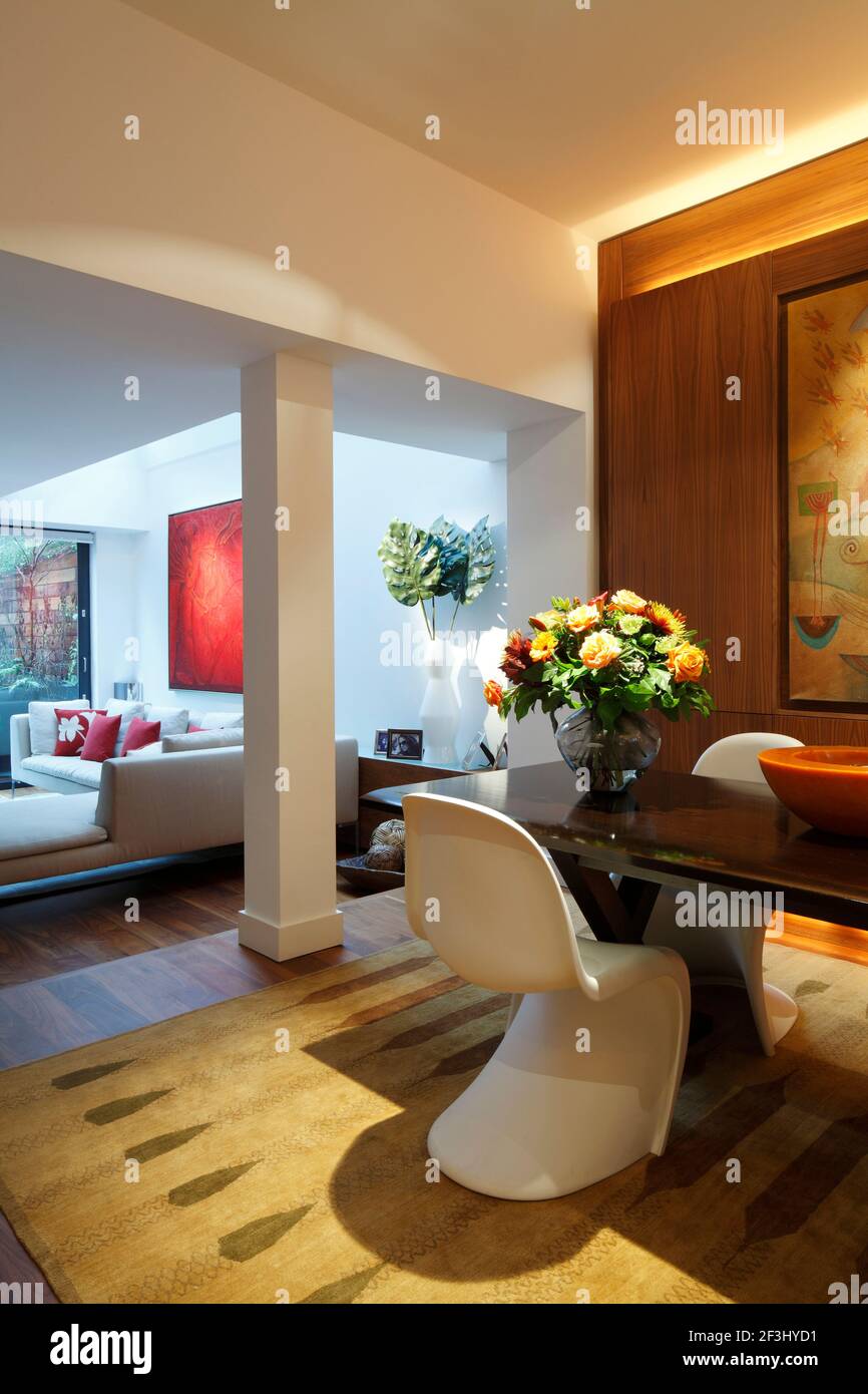 Open plan dining & living (lights on) | Architect: MAP Projects | Stock ...