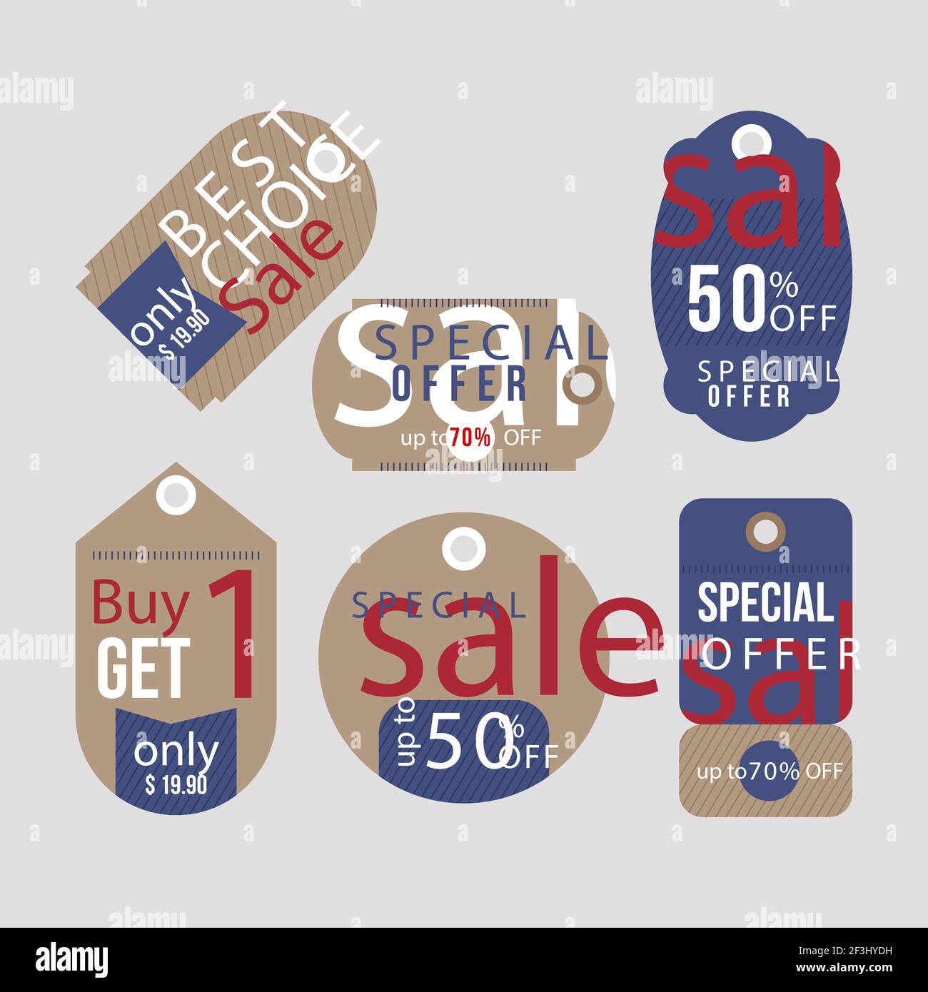 Retro sale tags collection Vector illustration Stock Vector Image & Art ...