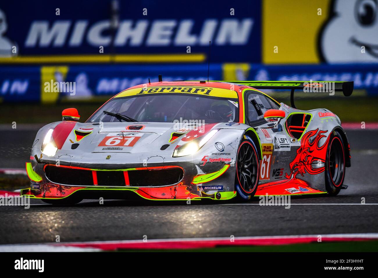 61 MOK Weng Sun (mys), SAWA Keita (jpn), GRIFFIN Matthew (irl), Ferrari ...