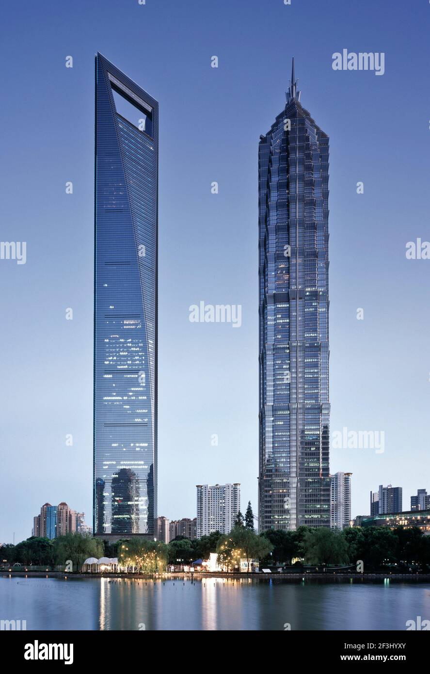 Jin Mao Tower And Shanghai World Financial Center in Shanghai, China ...