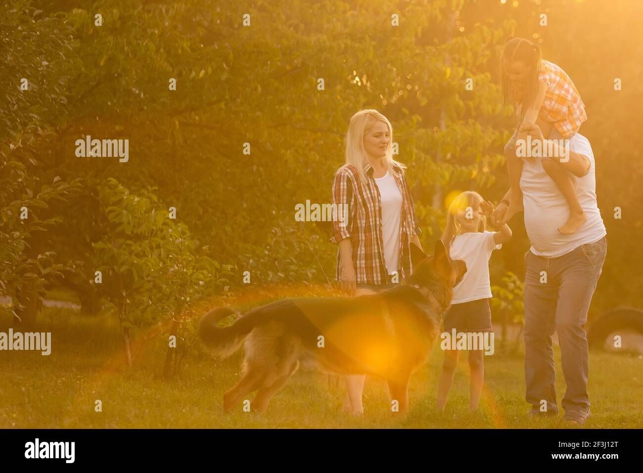 Multi Generation Family On Countryside Walk Stock Photo - Alamy