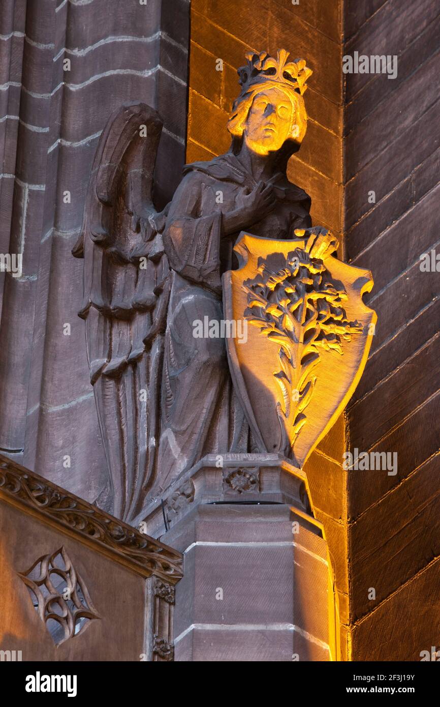 A statue inside the Lady Chapel inside Liverpool Cathedral, The ...