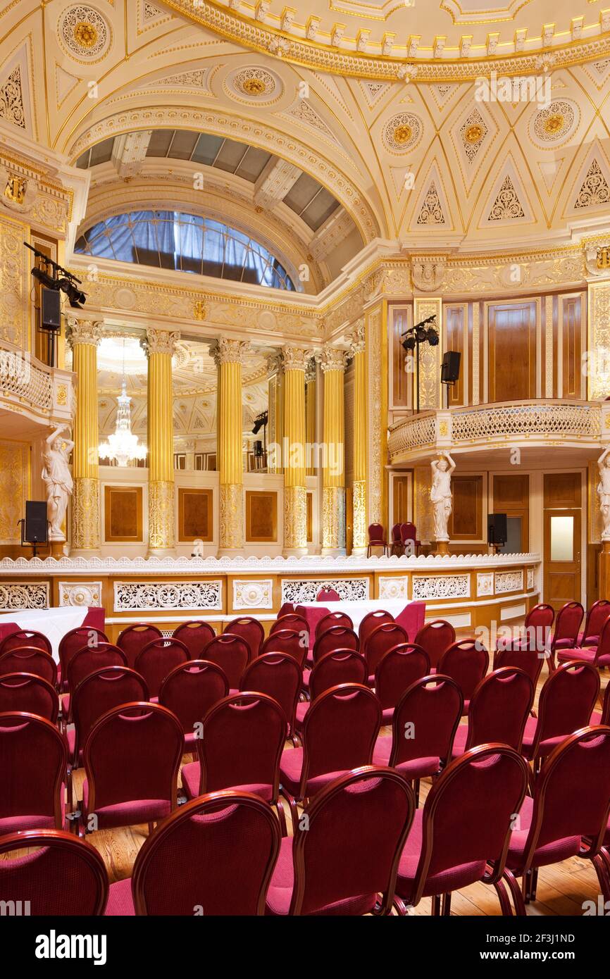 The impressive Concert Hall, St Georges Hall in Liverpool, Merseyside ...