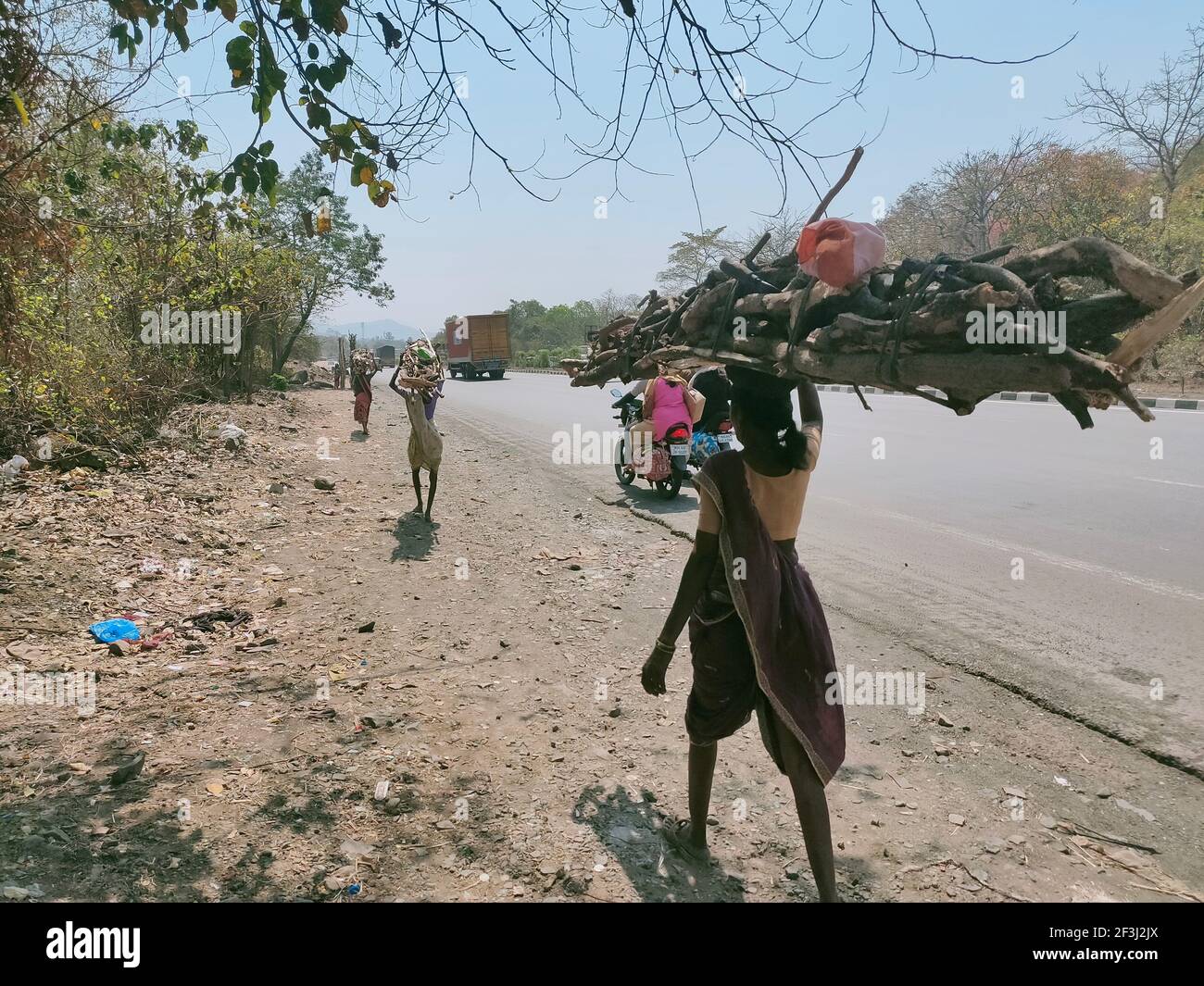 women carrying firewood Stock Photo - Alamy