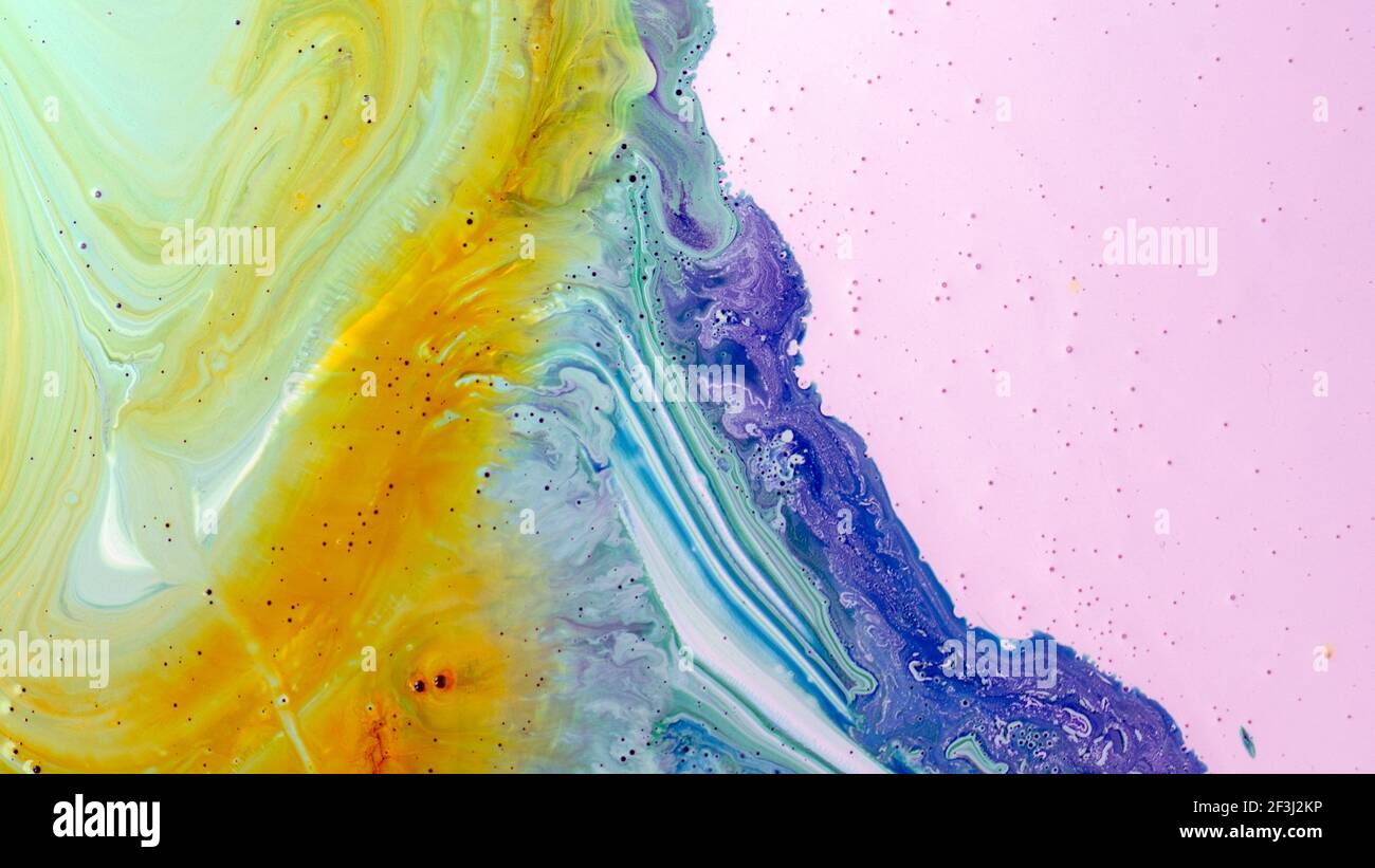 The colors of the aqueous ink are translucent. Abstract multicolored ...