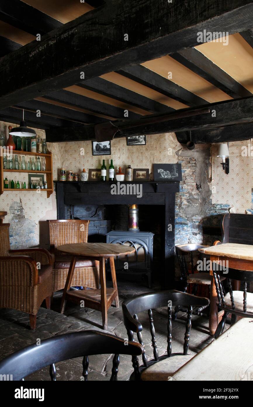 Pub Interior with fireplace | NONE | Stock Photo - Alamy