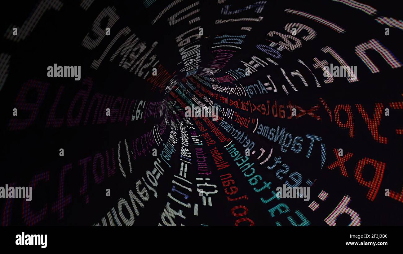 Speed Motion Inside Code Tunnel 3d illustration Stock Photo - Alamy